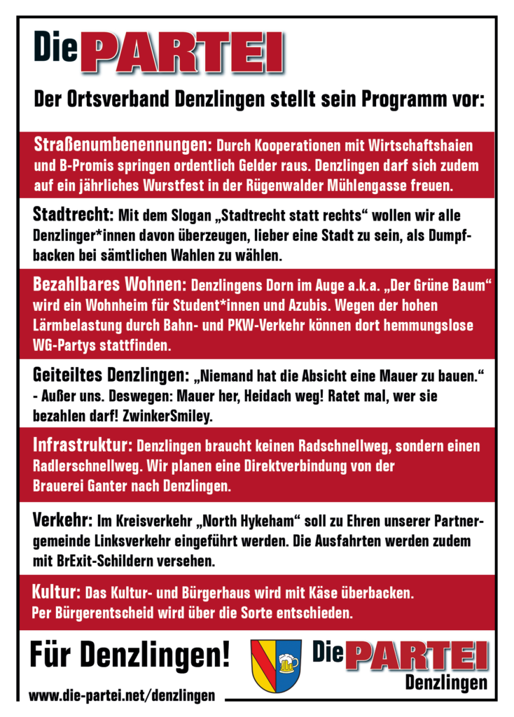 Programm | Die PARTEI Denzlingen