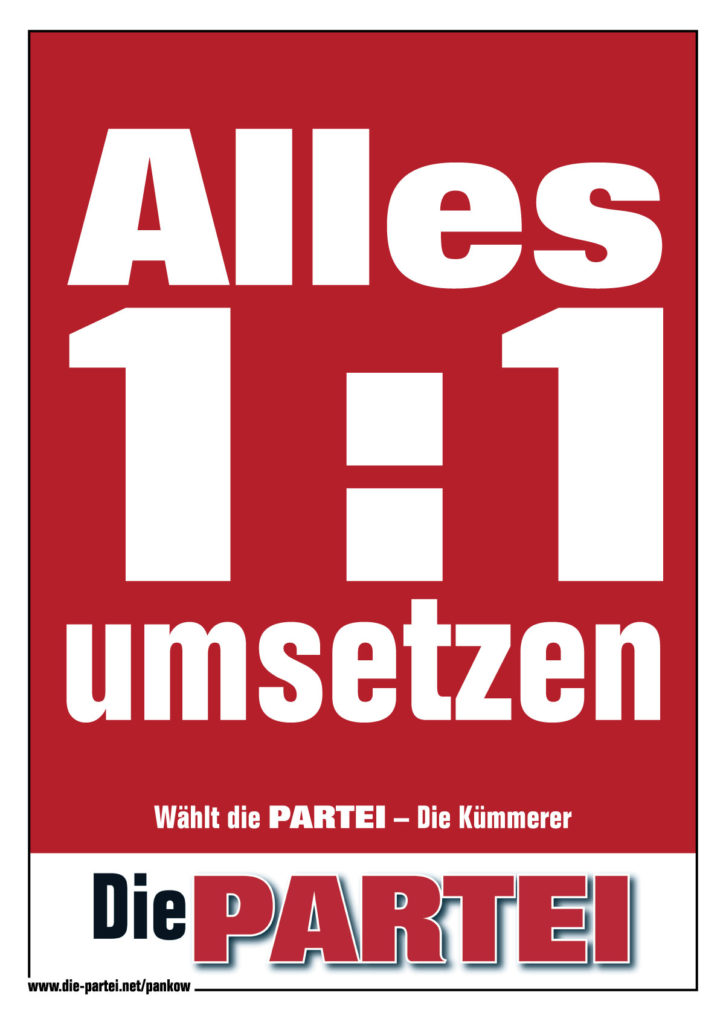 Wahlplakate | Die PARTEI Pankow